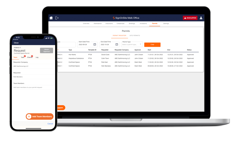Download free SignOnSite App | Construction Safety Software