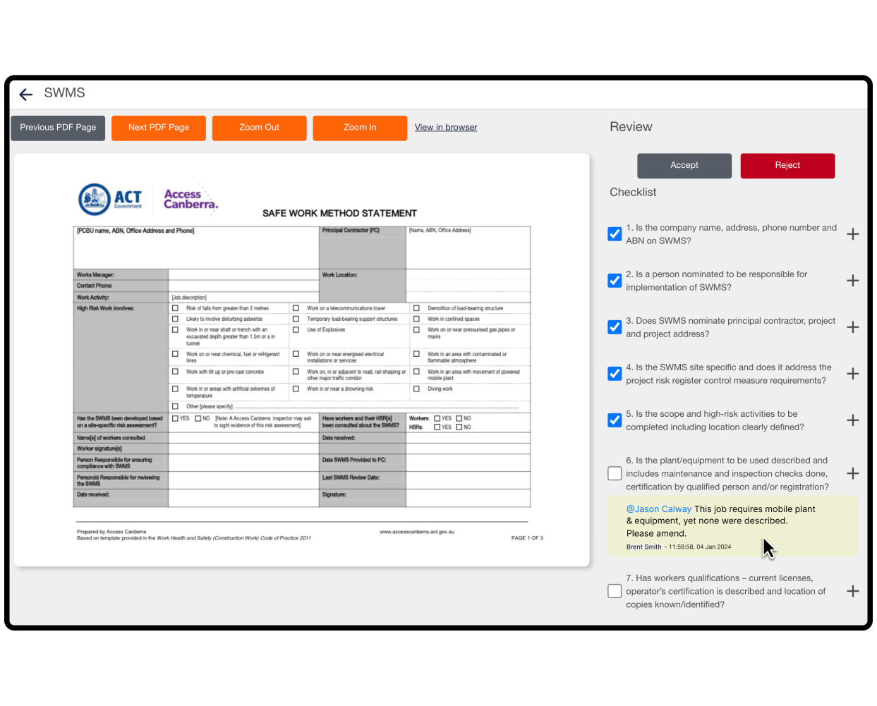 SWMS with SignOnSite | Construction Safety Software