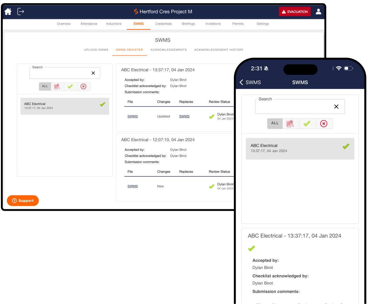 SWMS with SignOnSite | Construction Safety Software